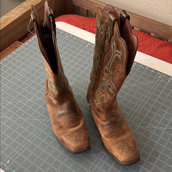 Justin Boots | Shoes | Justin Boots Brown Leather Cowboy Boots | Poshmark